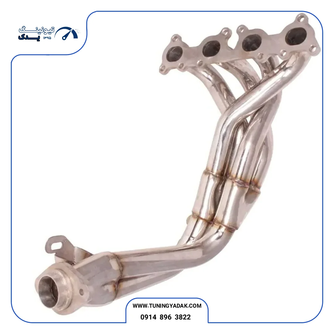 هدرز استیل HZ Power موتور TU5 مدل ۴-۲-۱ سایز ۵۱*۴۲ پژو ۲۰۶، ۲۰۷ و رانا - تیونینگ یدک