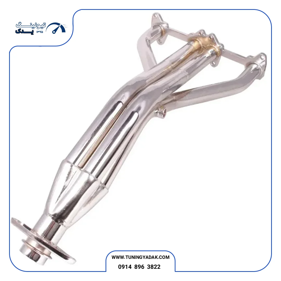 هدرز فولادی HZ Power موتور XU7 رانر بلند مدل ۴ به ۱ سمند و پژو ۴۰۵ - تیونینگ یدک